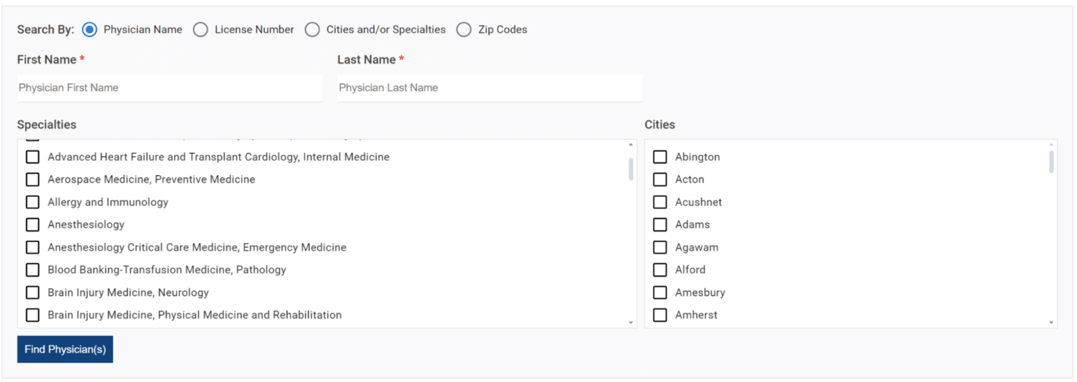 How to Use the MA Medical License Verification Tool | Physicians Thrive